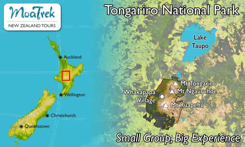 Taupo Tongariro New Zealand Map Tongariro Northern Circuit Guide
